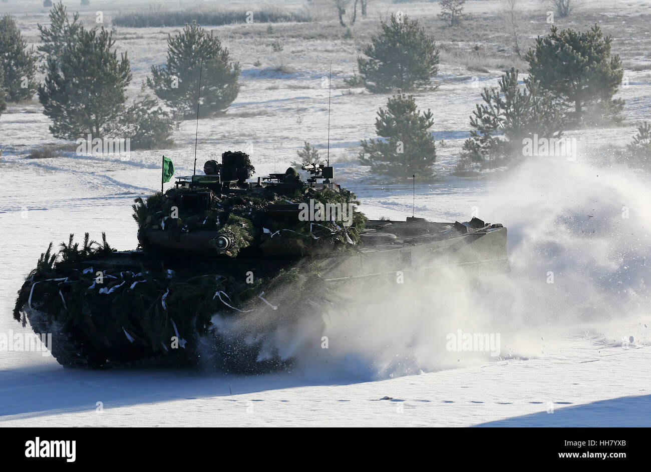 Torgelow, Germany. 17th Jan, 2017. A German Bundeswehr Leopard tank ...