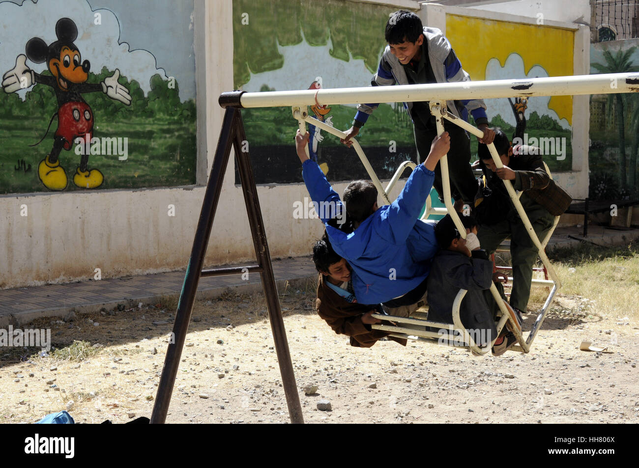 Sanaa, Yemen. 17th Jan, 2017. Orphans enjoy leisure time at the ...