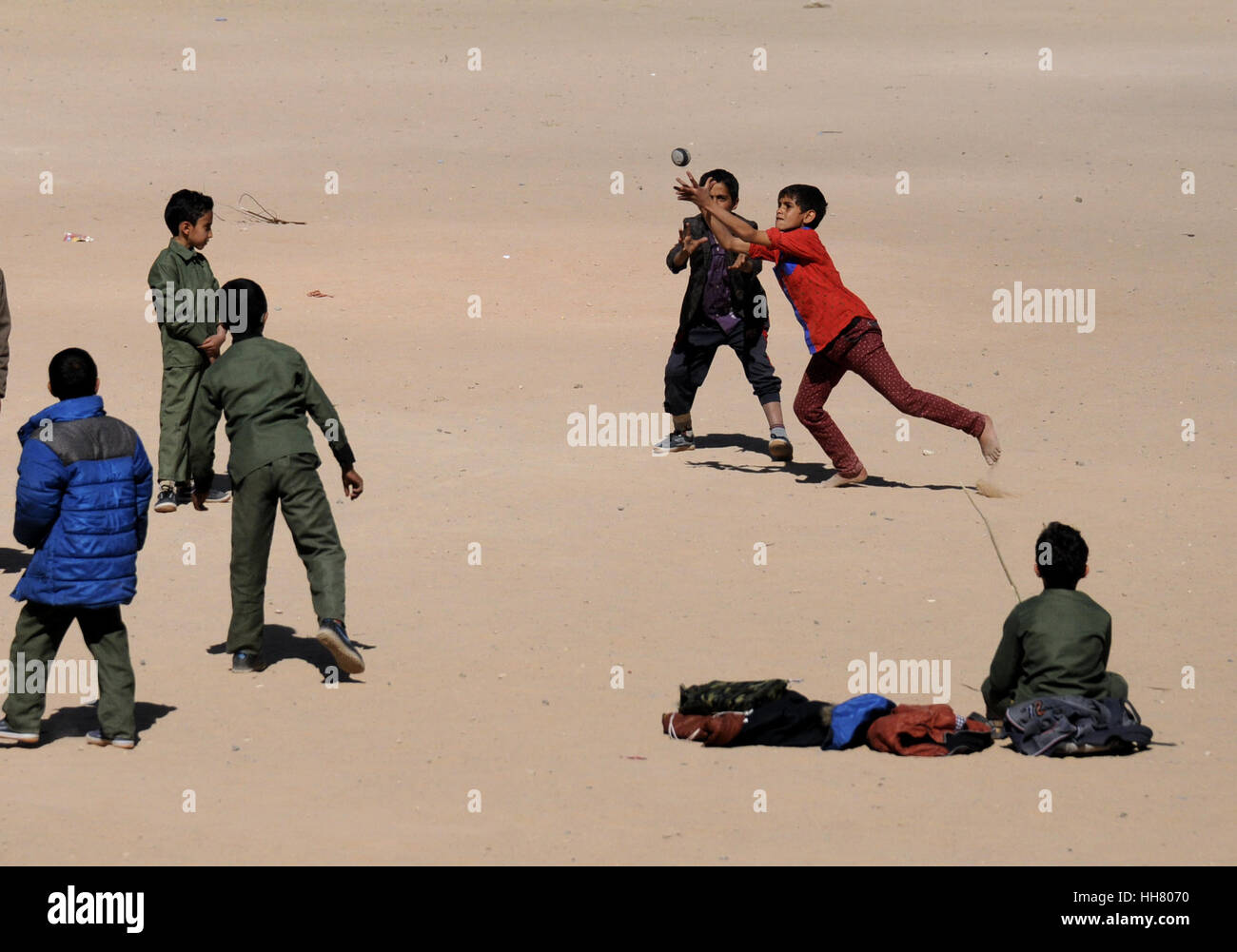 Sanaa, Yemen. 17th Jan, 2017. Orphans play games during their free time ...