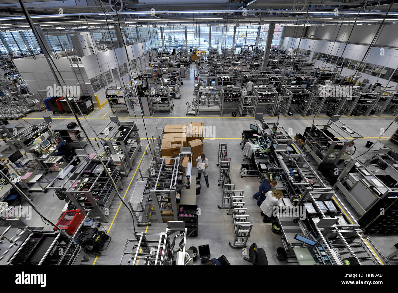Luebeck, Germany. 17th Jan, 2017. The interior of a warehouse which is ...