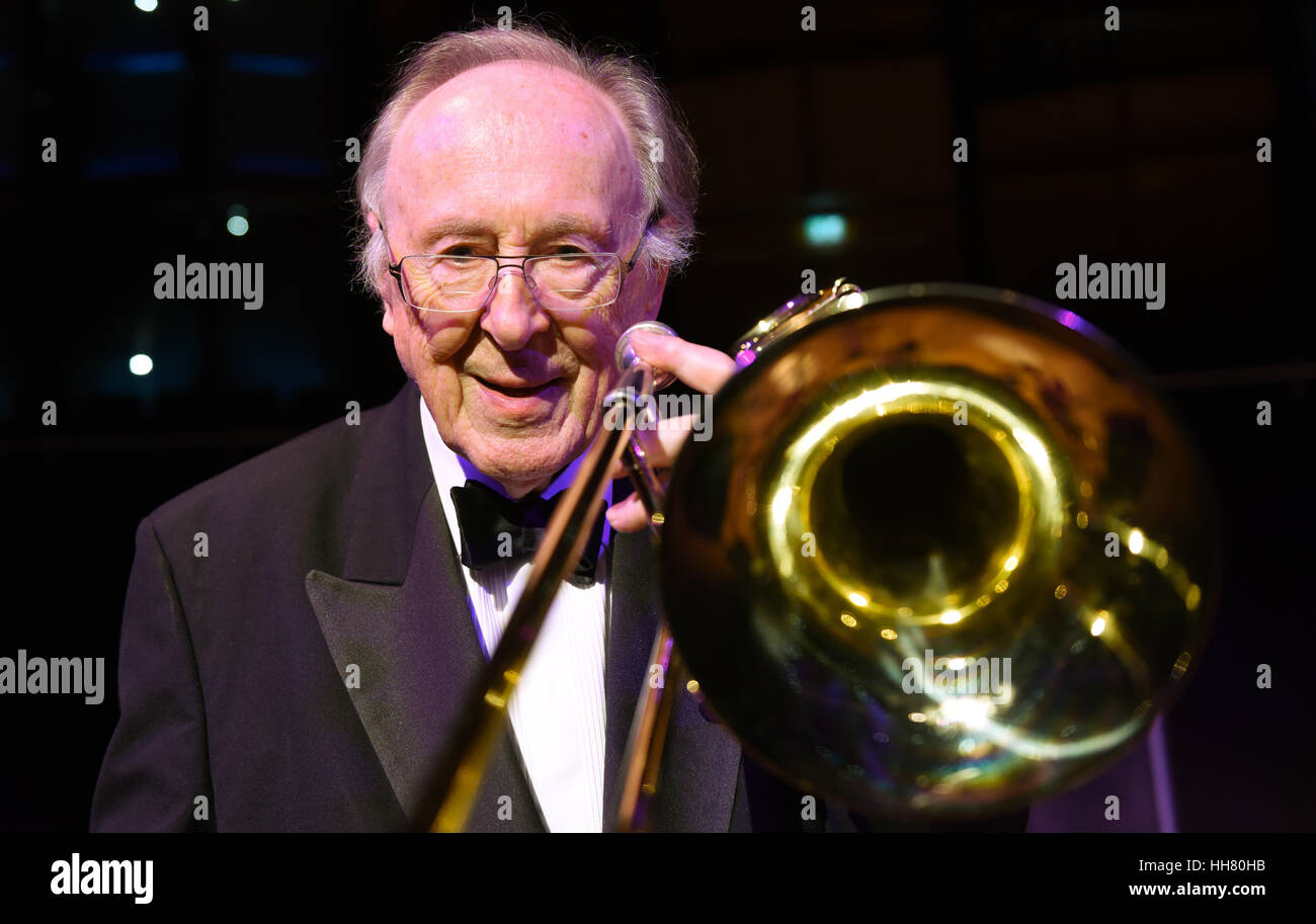 Duesseldorf, Germany. 16th Jan, 2017. British trombone player, singer ...