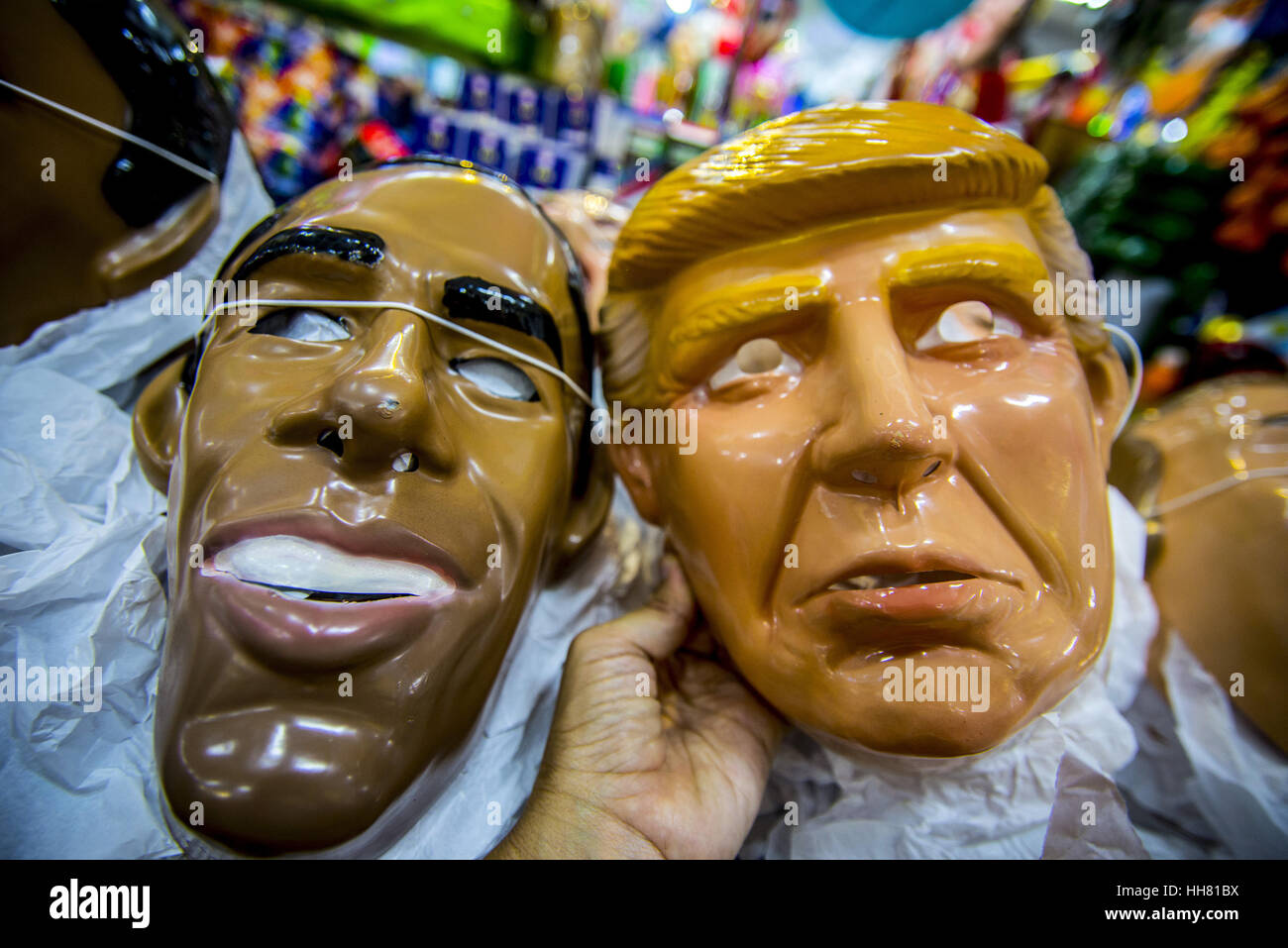 January 17, 2017 - SÃ£O Paulo, SÃ£o Paulo, Brazil - Carnival mask of US ...