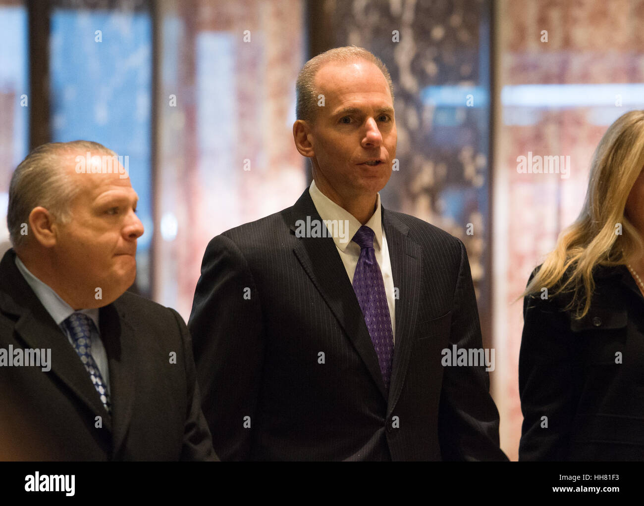 New York, USA. 17th Jan, 2017. Dennis A. Muilenburg, president and ...
