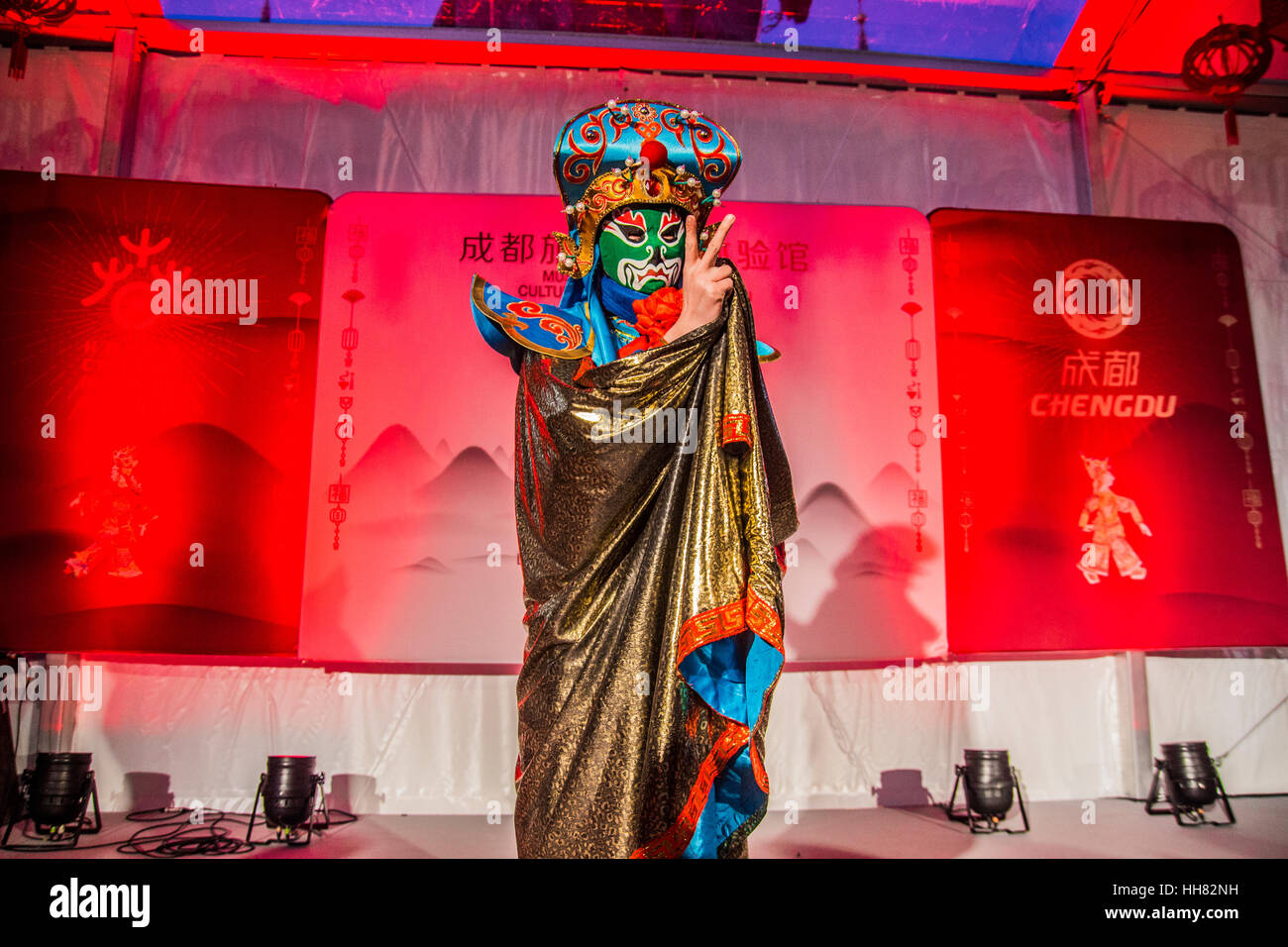 Madrid, Spain. 17th Jan, 2017. Presentation of the chinese culture in ...