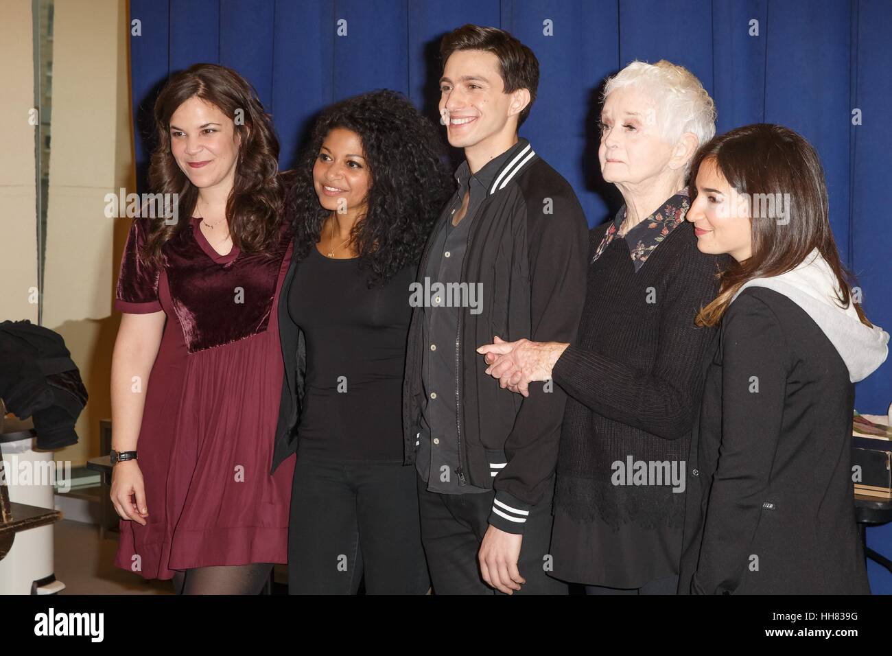 New York, USA. 17th Jan, 2017. Lindsay Mendez, Rebecca Naomi Jones ...