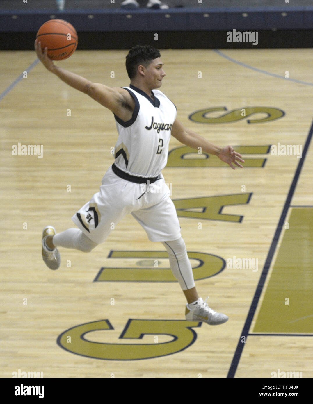 Albuquerque, USA. 17th Jan, 2017. Atrisco Heritage's Angel Ramirez, 2 ...