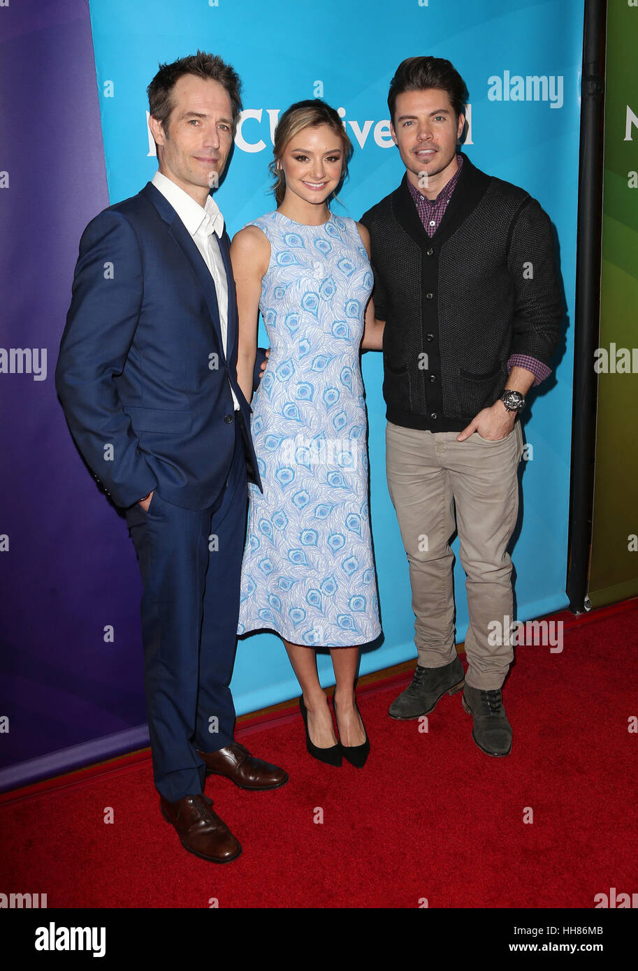 Pasadena, California, USA. 17th Jan, 2017. Josh Henderson, Christine Evangelista, Michael Vartan ...