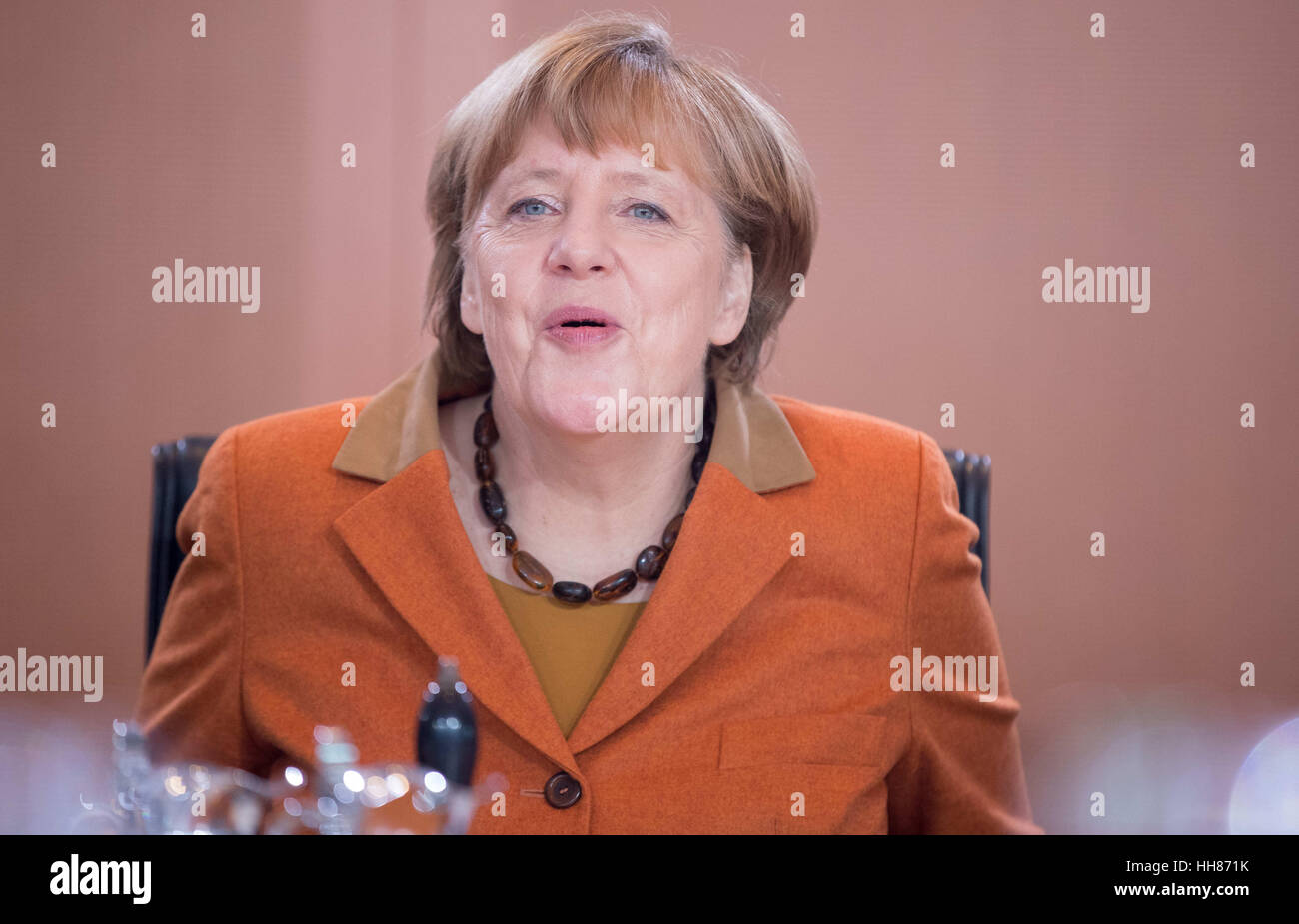 Berlin, Germany. 18th Jan, 2017. German Chancellor Angela Merkel (CDU ...
