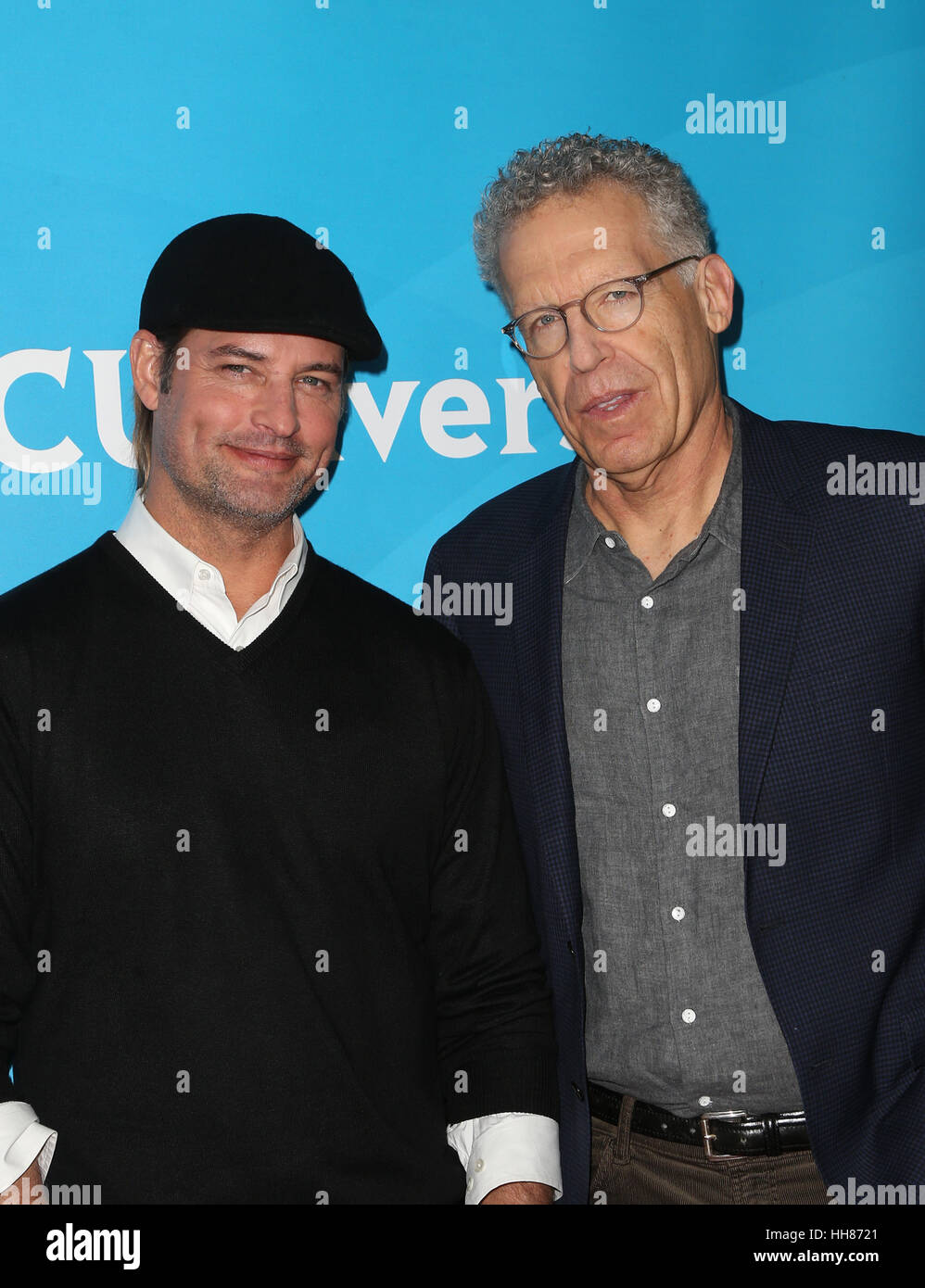 Pasadena, California, USA. 17th Jan, 2017. Josh Holloway, Carlton Cuse ...
