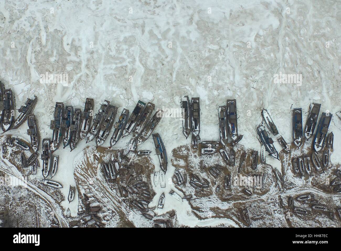 Yingkou, China's Liaoning Province. 17th Jan, 2017. Fishing boats ...