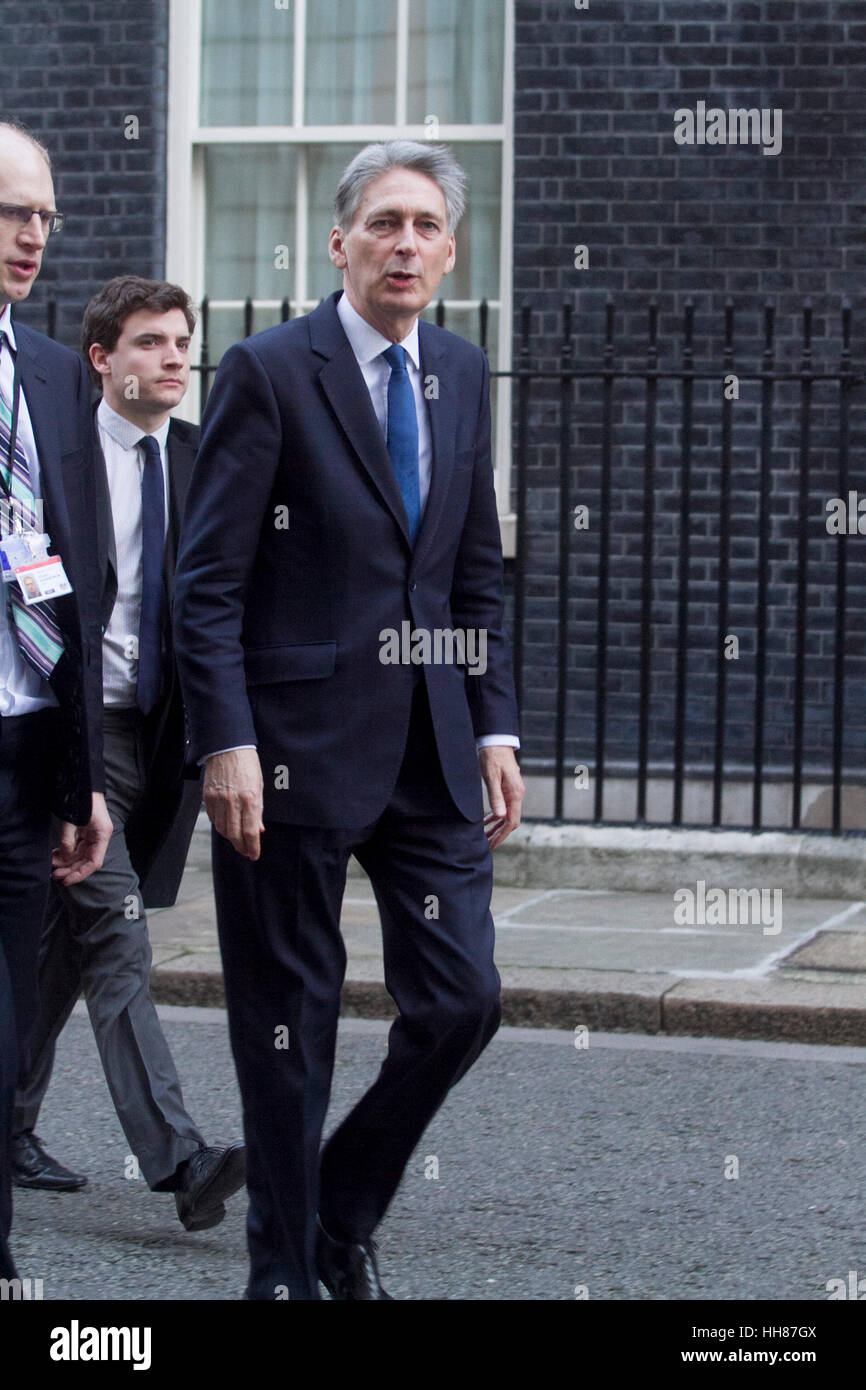 London, UK. 18th Jan, 2017. British Chancellor of the Exchequer Philip ...
