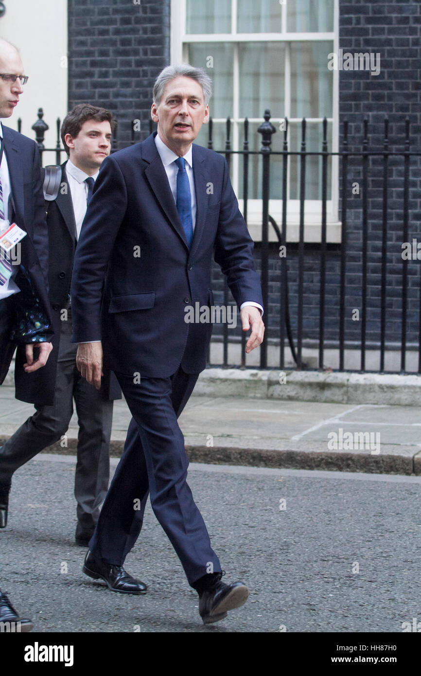 London, UK. 18th Jan, 2017. British Chancellor of the Exchequer Philip ...