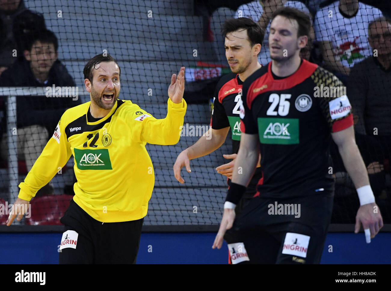 Rouen, France. 18th Jan, 2017. Germany's goalkeeper Silvio Heinevetter ...