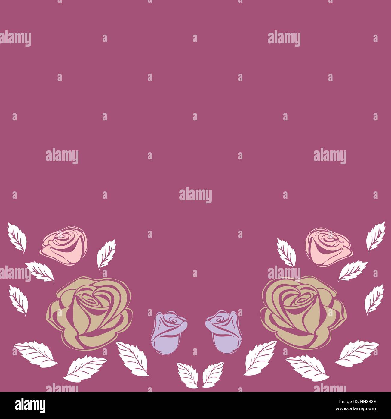 Greeting card roses wedding birthday holiday background Stock Vector Image & Art - Alamy