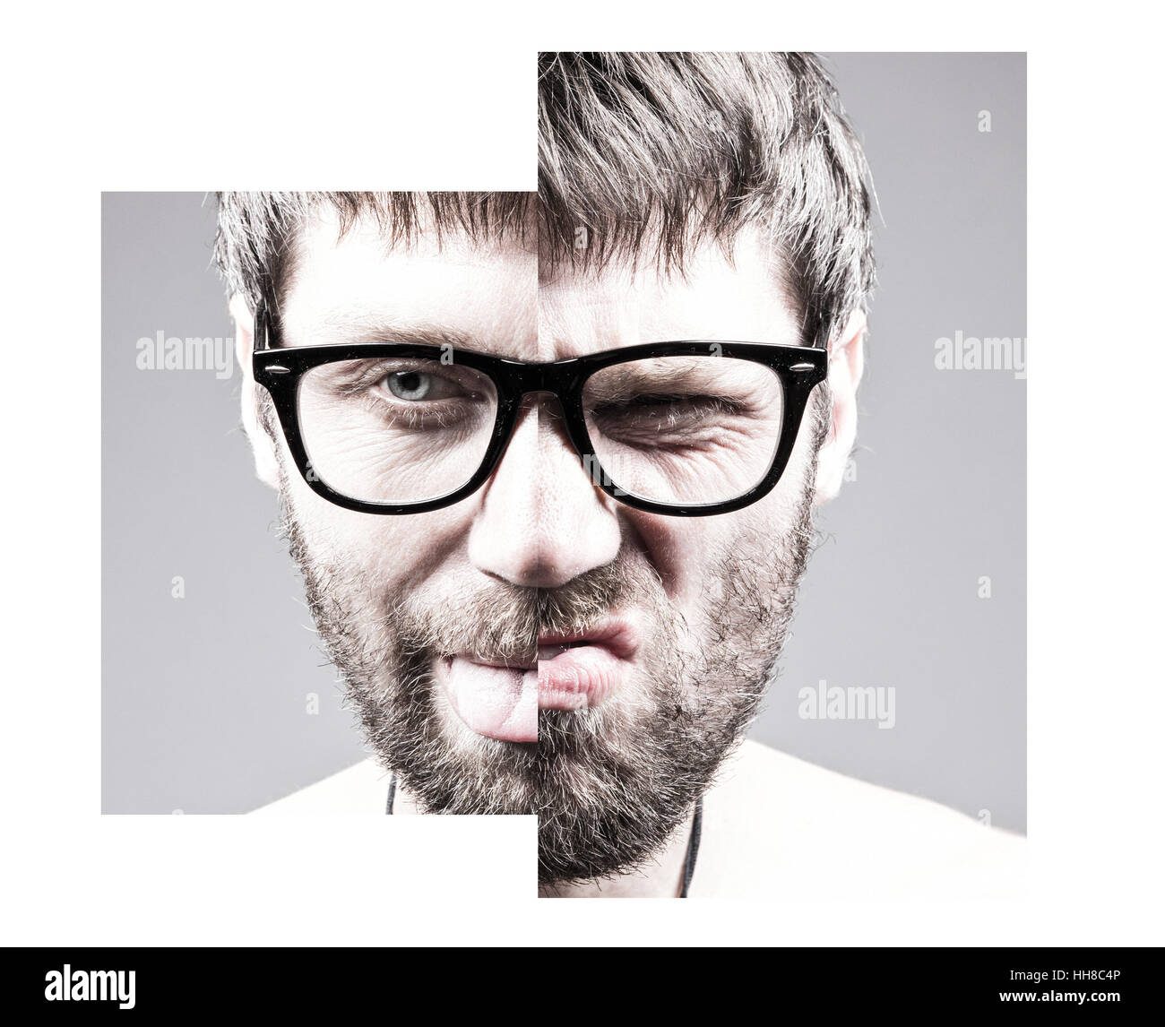 Portrait of a adult man with facial expression Stock Photo - Alamy