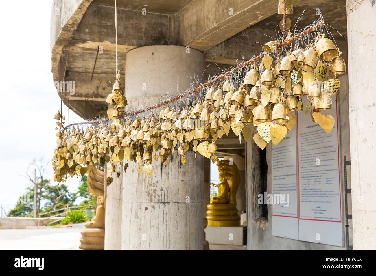 Tradition asian bells in Buddhism temple in Phuket island,Thailand ...