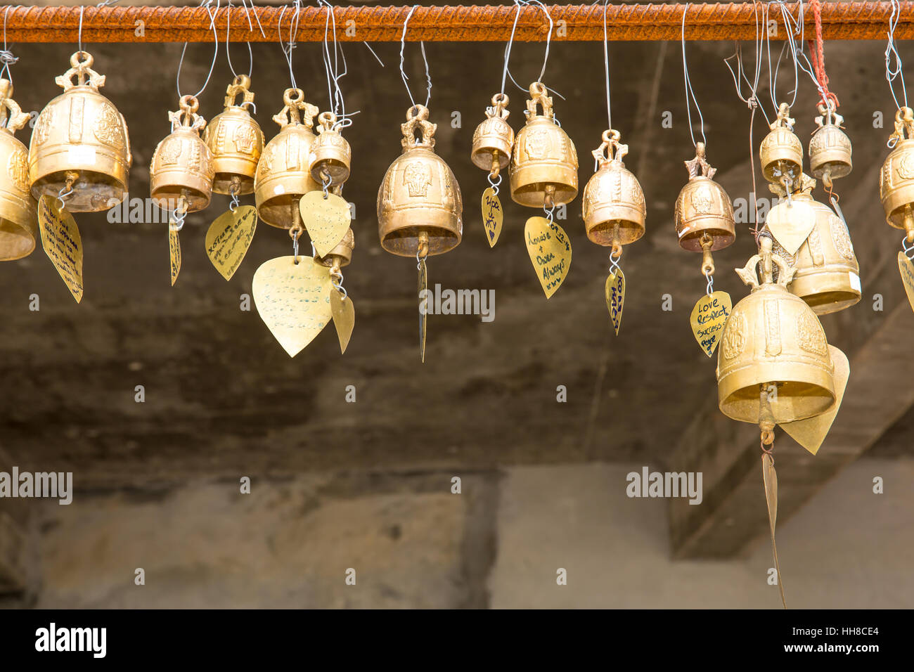 Tradition asian bells in Buddhism temple in Phuket island,Thailand ...