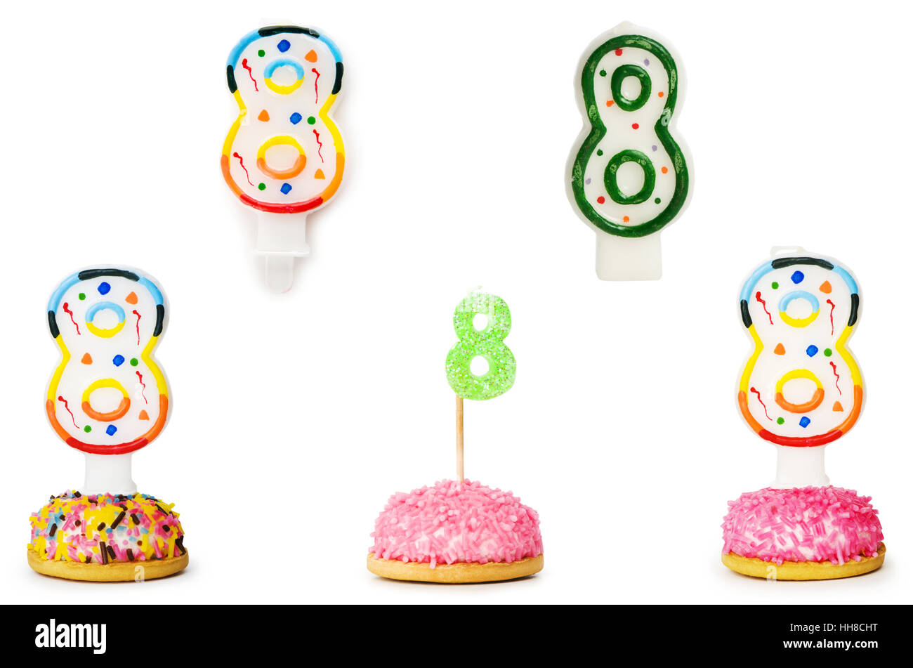 sweet, isolated, candle, pastry, eight, party, celebration, cake, pie ...