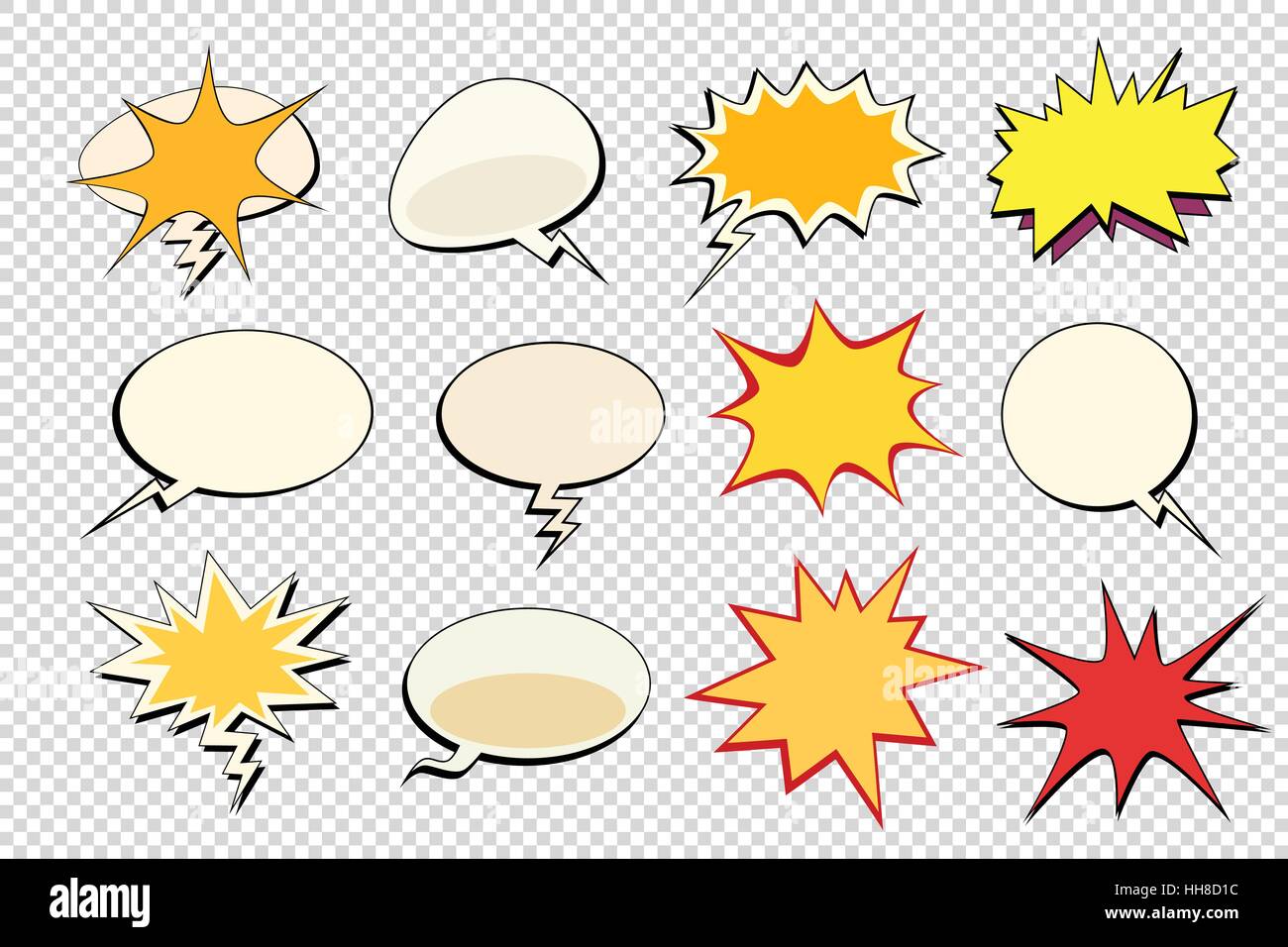 Set of comic bubbles isolated Stock Vector Image & Art - Alamy