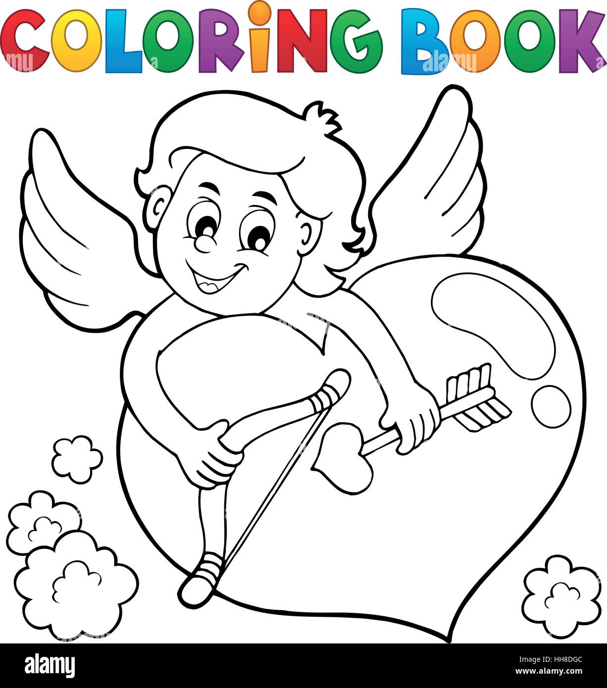 Coloring book Cupid topic 2 - eps10 vector illustration Stock Vector ...