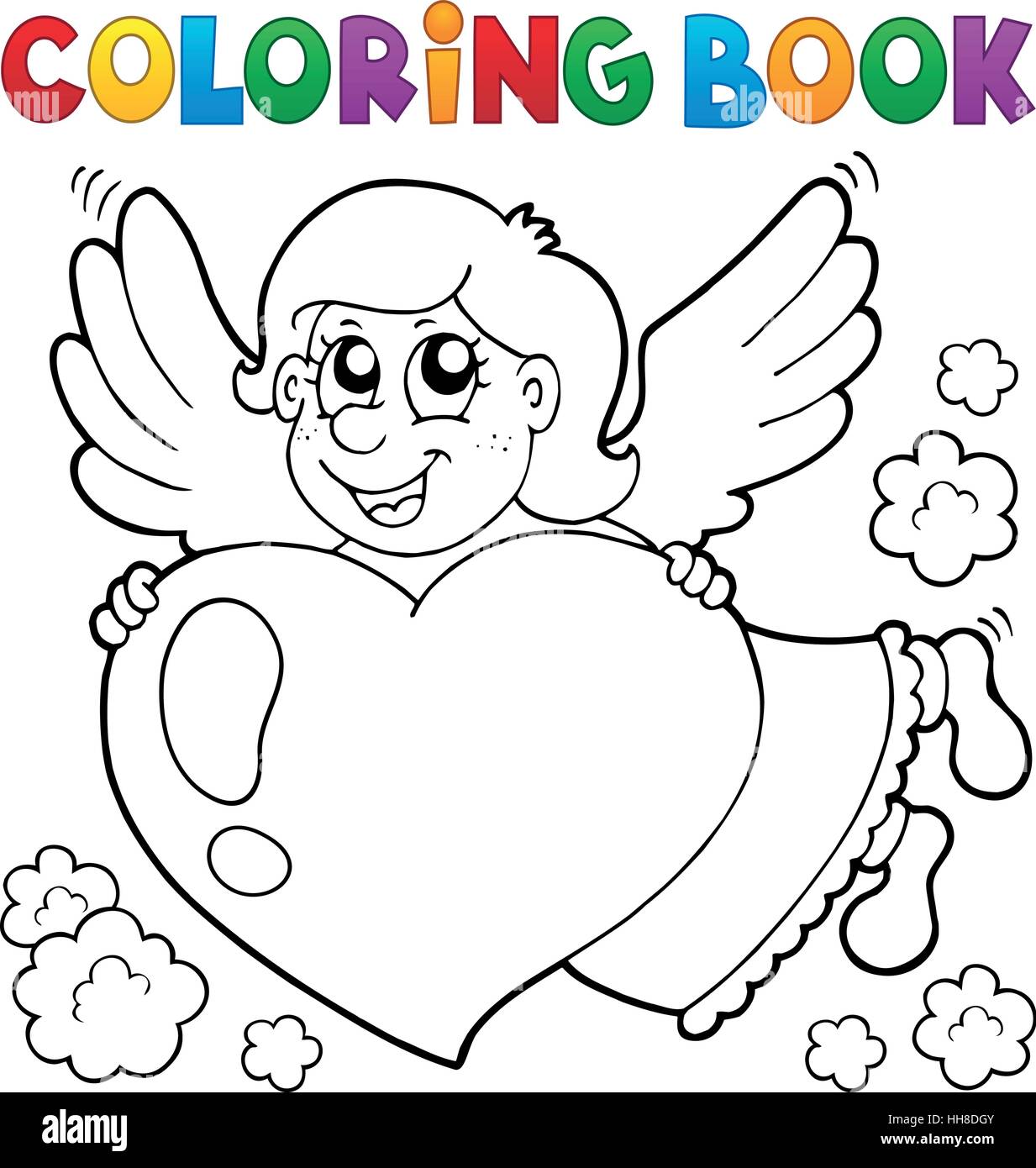 Flying angel and book Stock Vector Images - Alamy