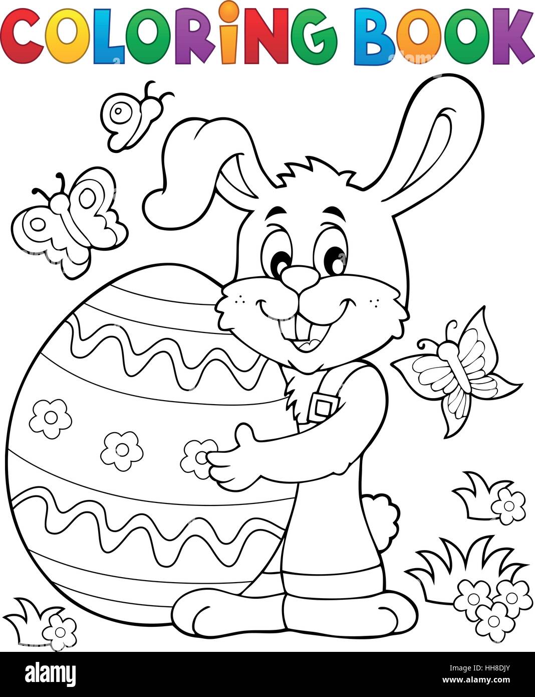 Colouring book rabbit hi-res stock photography and images - Alamy