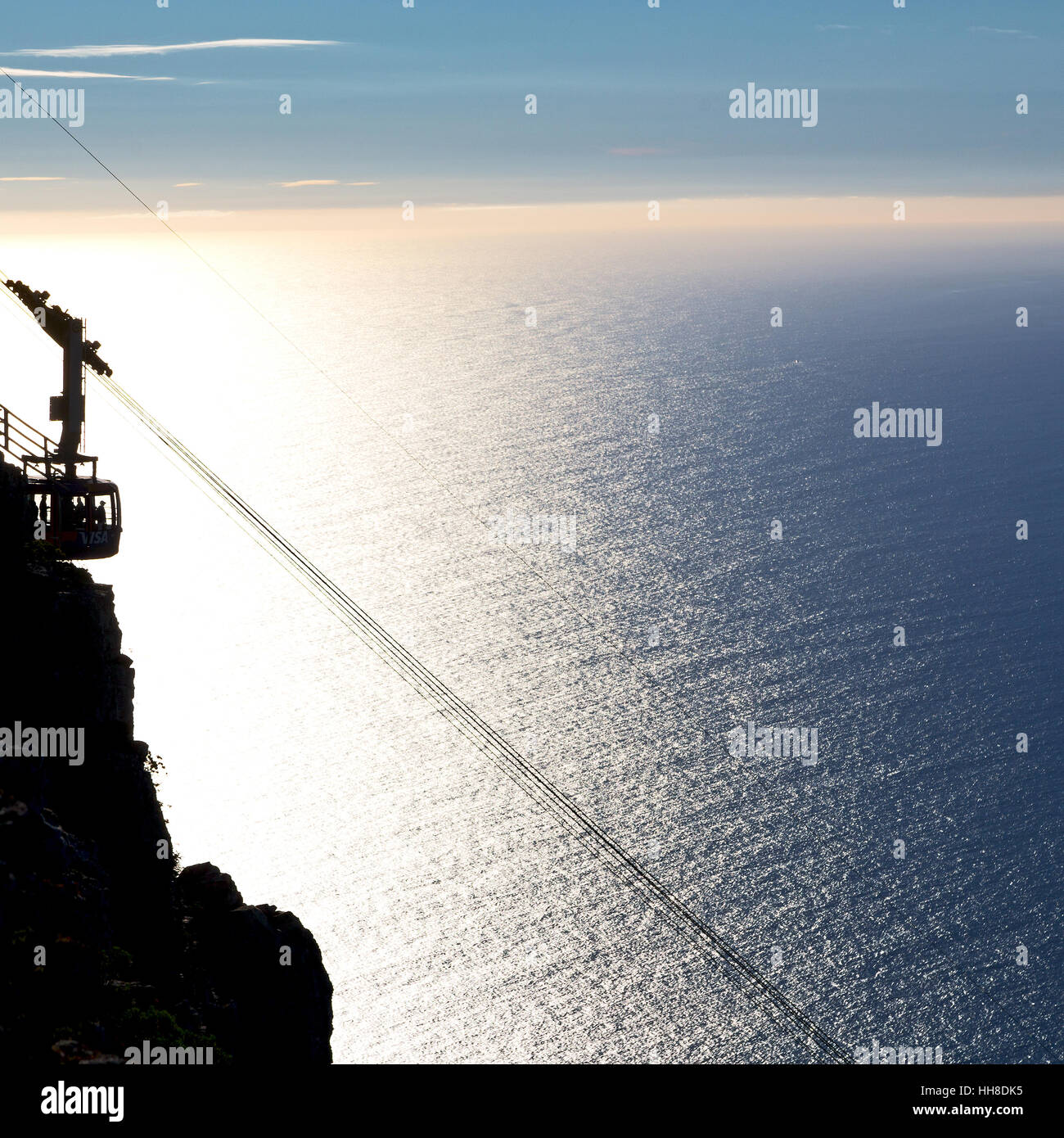in south africa coastline cape town funicular and the sunrise sun Stock ...