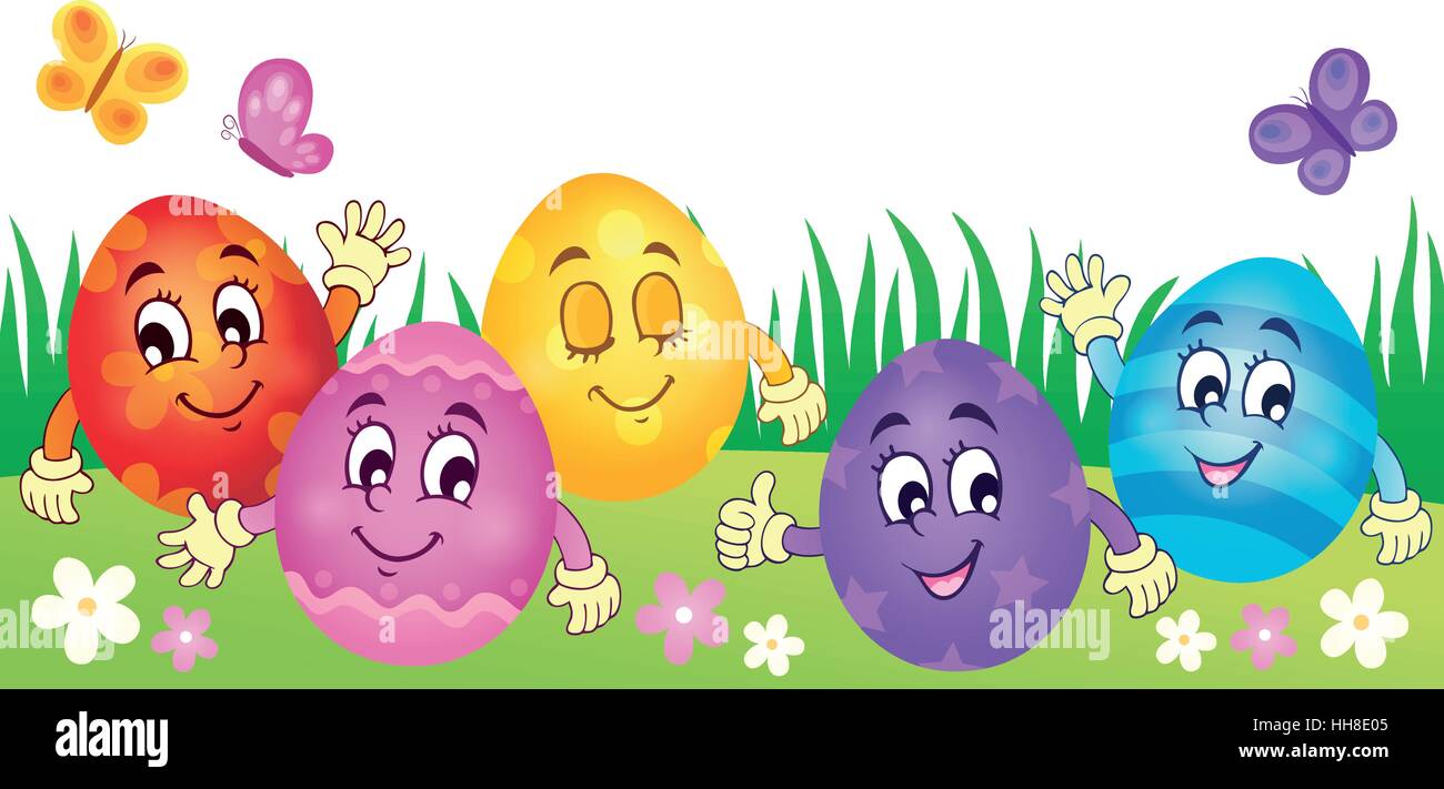 Happy Easter eggs theme image 3 - eps10 vector illustration Stock ...