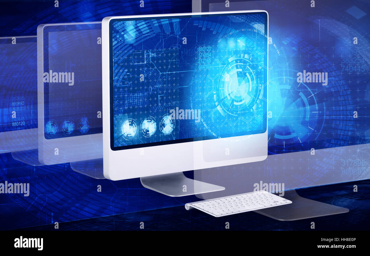Computer screen in business concept Stock Photo - Alamy