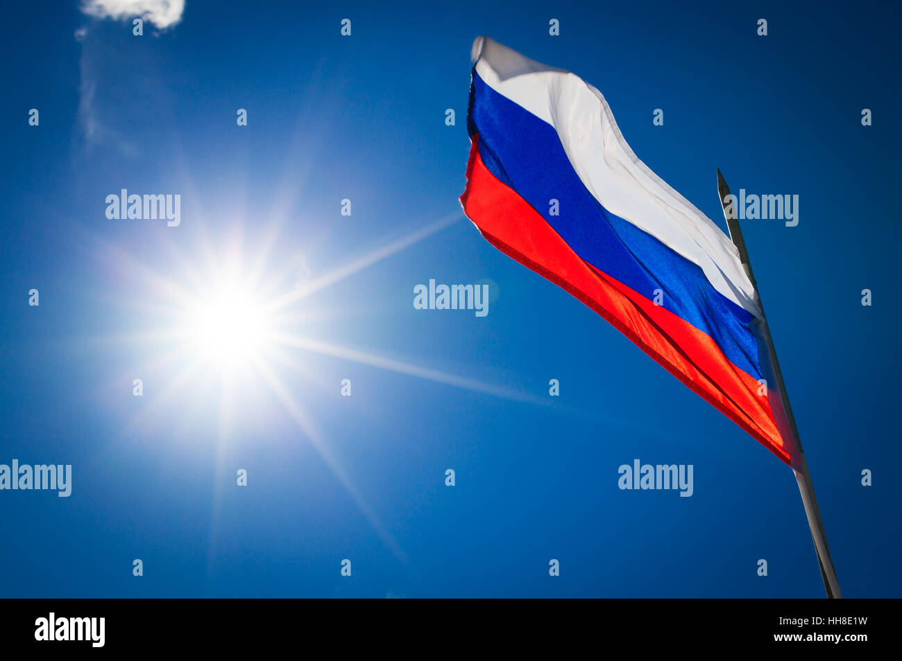 Waving russian flag hi-res stock photography and images - Alamy