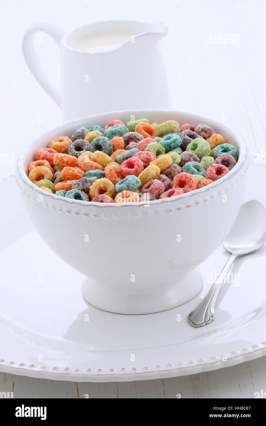 delicious and nutritious, cereal loops, with healthy organic orange ...