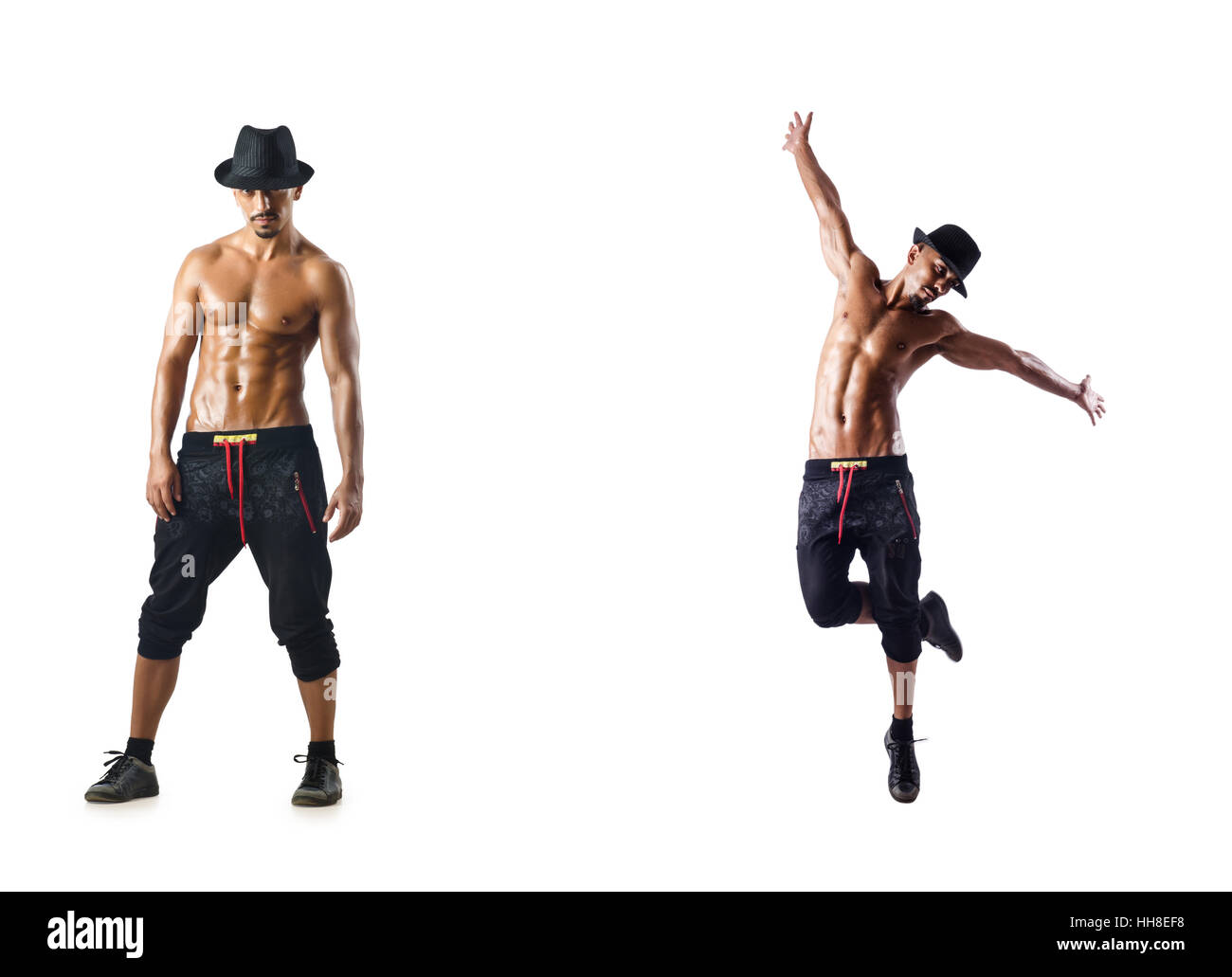 Collage of dancers isolated on white background Stock Photo - Alamy