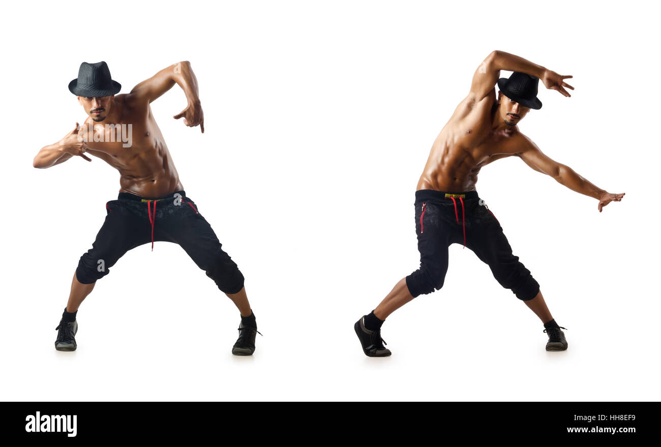 Collage of dancers isolated on white background Stock Photo - Alamy