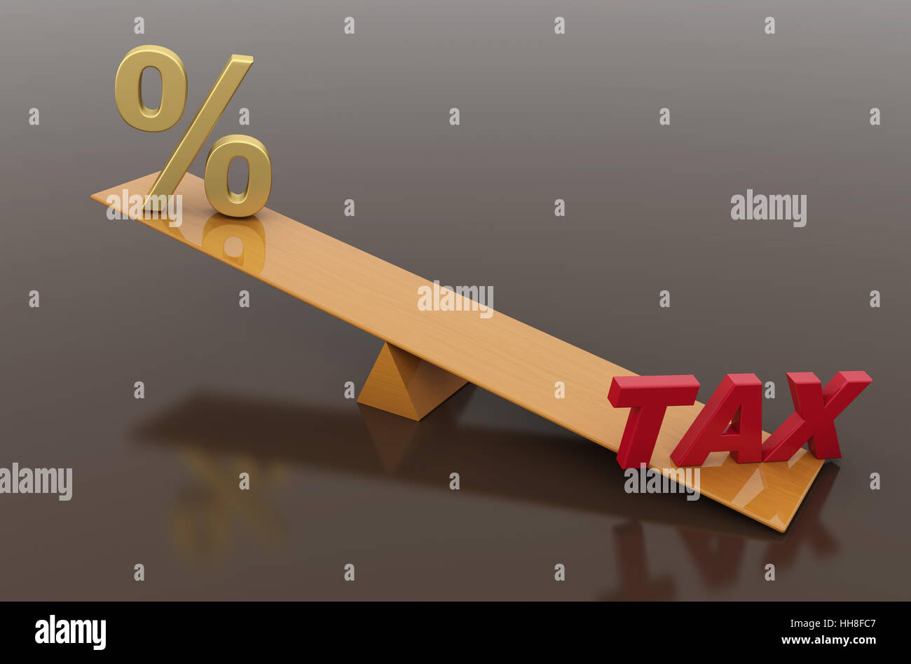 Tax Concept with percentage symbol - 3D Rendered Image Stock Photo - Alamy