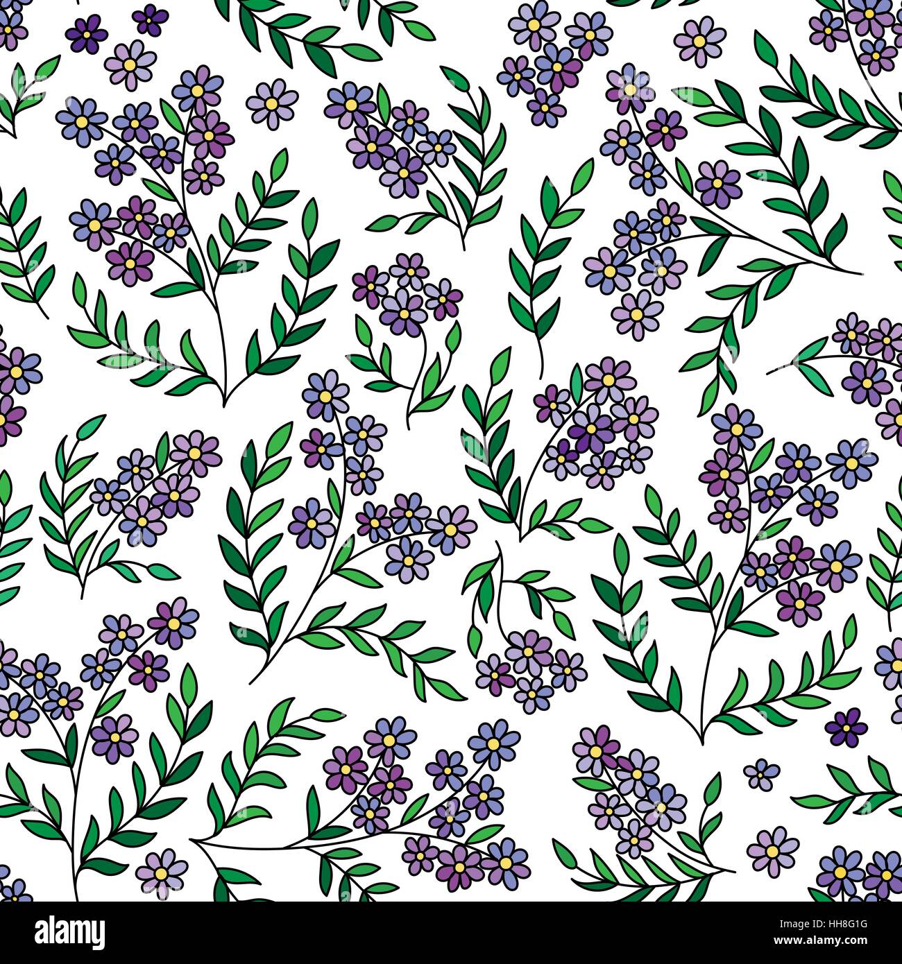 Seamless forget background flowers Stock Vector Images - Alamy