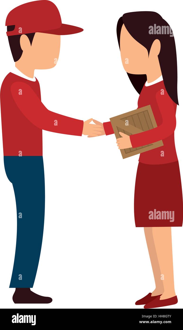 delivery worker service icon vector illustration design Stock Vector ...