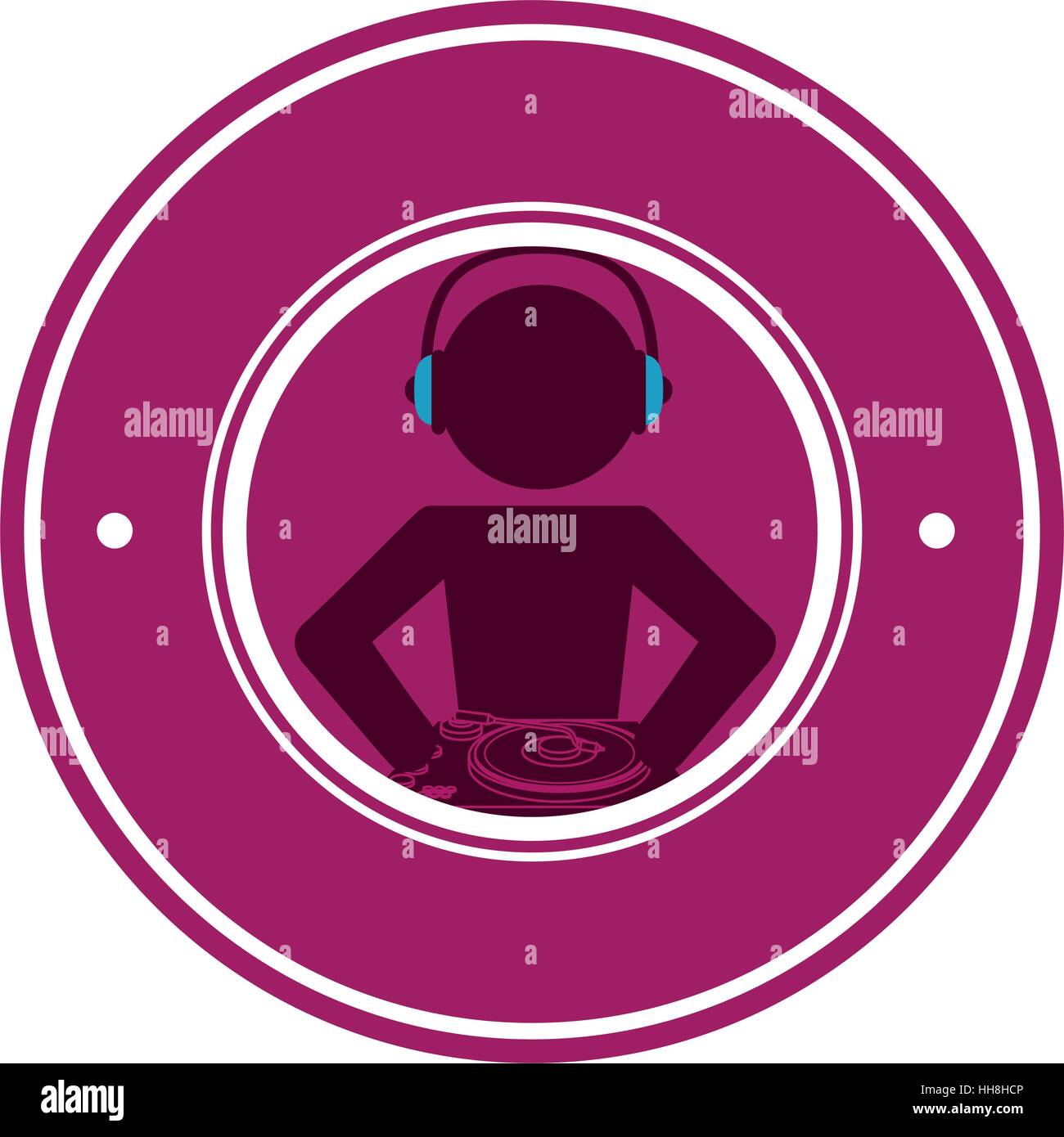 Dj avatar silhouette icon vector hi-res stock photography and images ...
