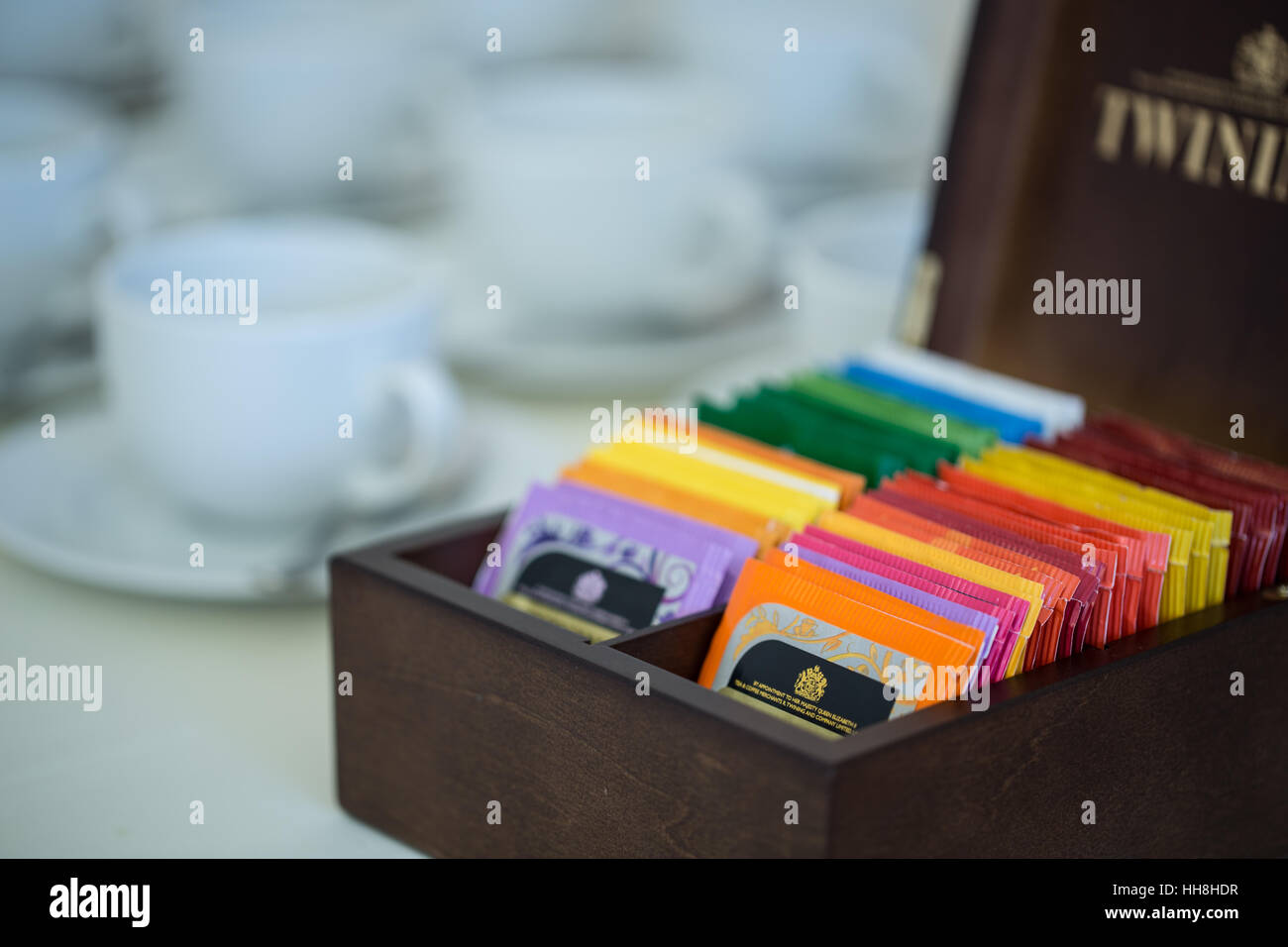 Selection of Twinings teas in a presentation box Stock Photo - Alamy