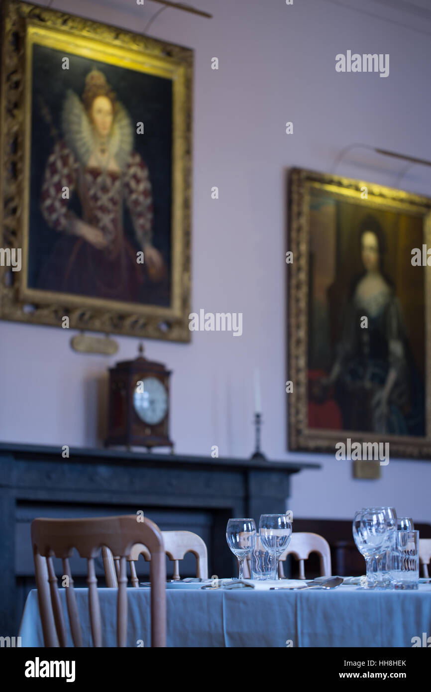 Formal dining room in an english country manor house Stock Photo - Alamy