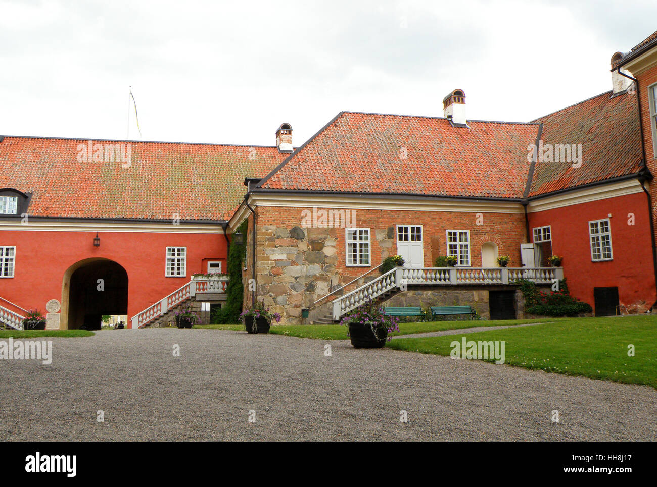 The Courtyard of Gripsholms Slott, Medieval Castle in Mariefred of ...