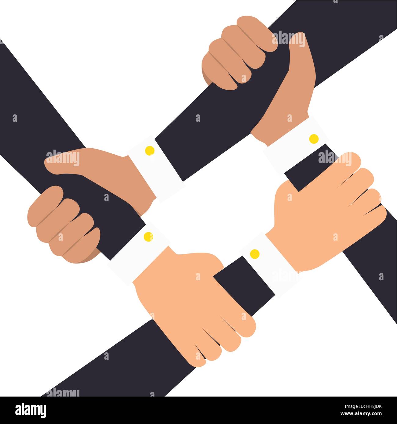 hands human teamwork isolated icon vector illustration design Stock ...