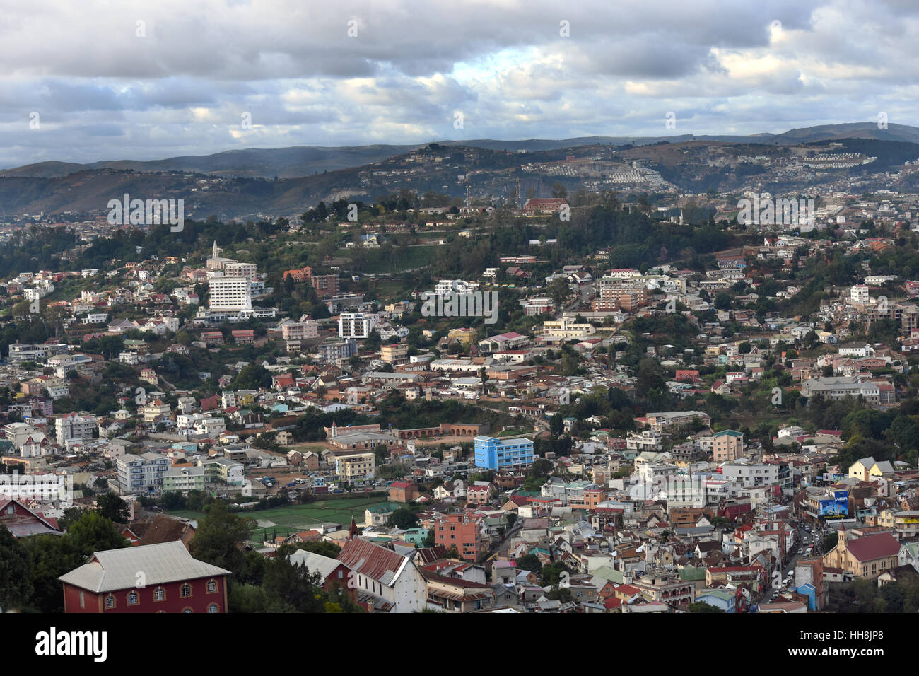Panoramic view of Antananarivo the capital of Madagascar taken from the ...