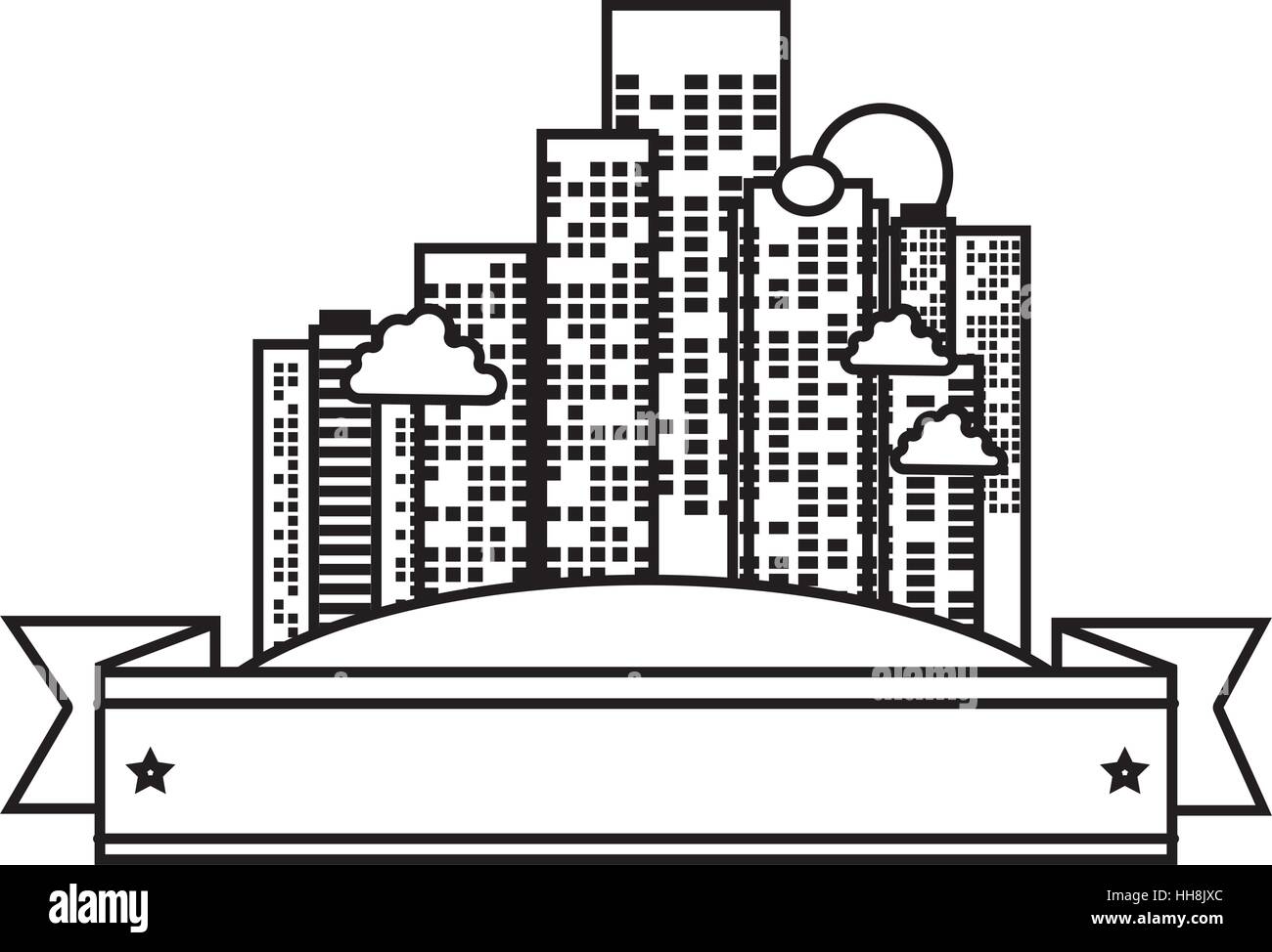 cityscape buildings skyline icon vector illustration design Stock Vector Image & Art - Alamy