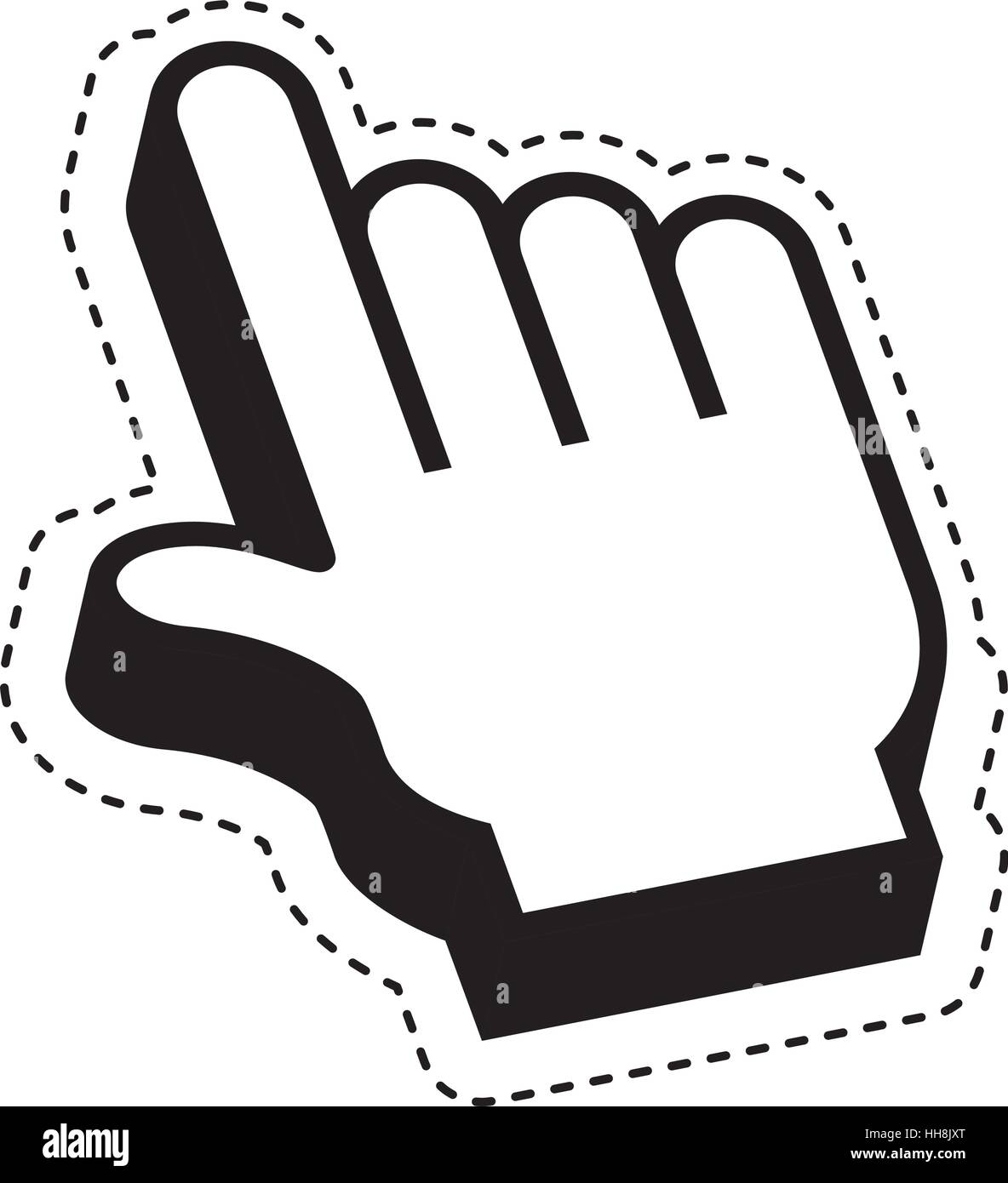 3d hand shape mouse cursor Stock Vector Images - Alamy