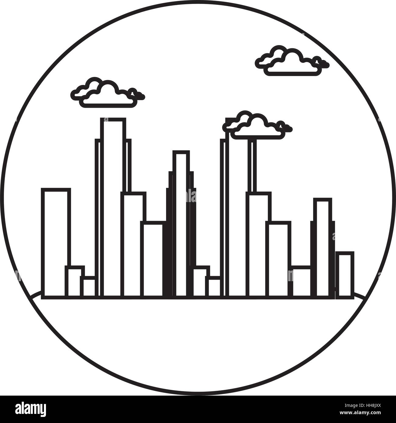 cityscape buildings skyline icon vector illustration design Stock Vector Image & Art - Alamy