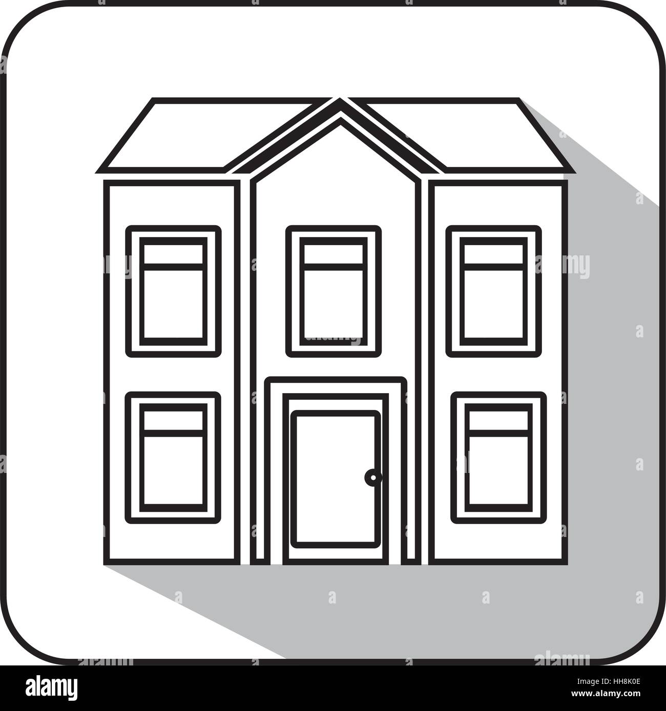 exterior cute house icon vector illustration design Stock Vector Image ...