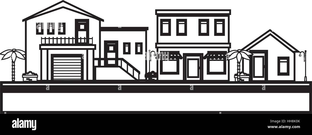 Nice neighborhood street icon vector illustration design Stock Vector ...