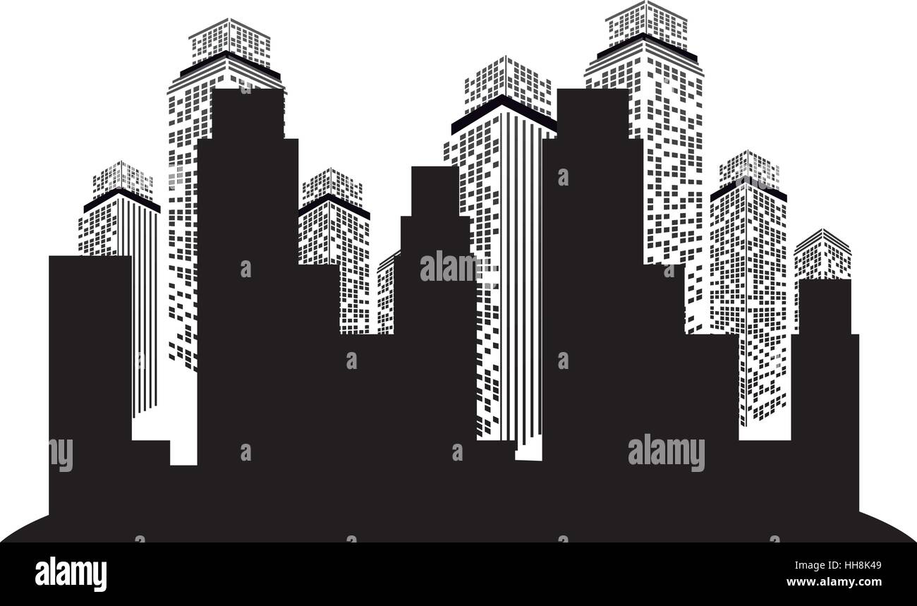 cityscape buildings skyline icon vector illustration design Stock Vector Image & Art - Alamy