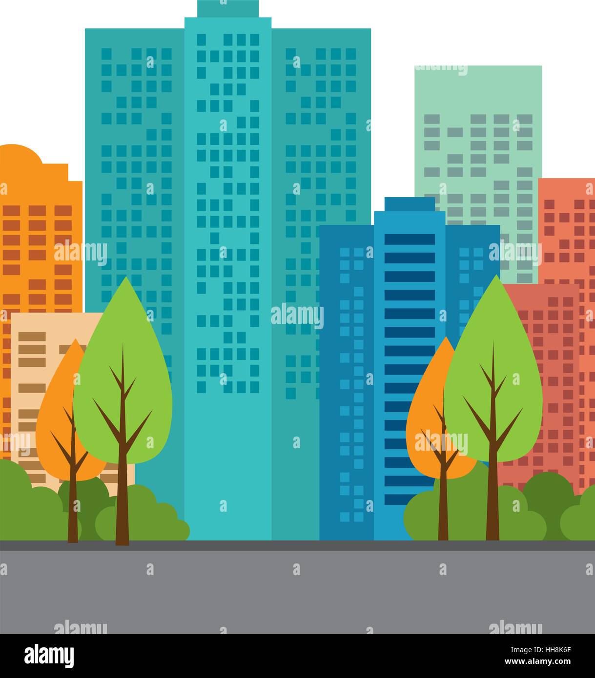 cityscape buildings skyline icon vector illustration design Stock Vector Image & Art - Alamy