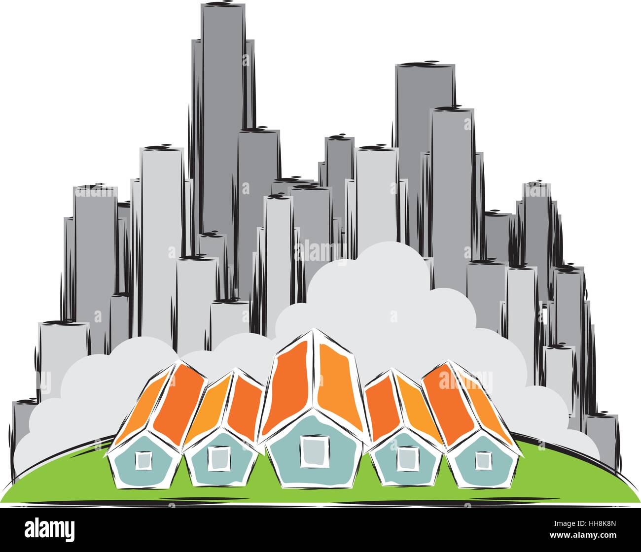 cityscape buildings skyline icon vector illustration design Stock Vector Image & Art - Alamy